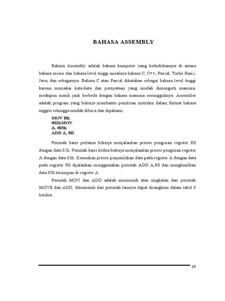 Panduan Lengkap Bahasa Assembly | PDF | Komputer