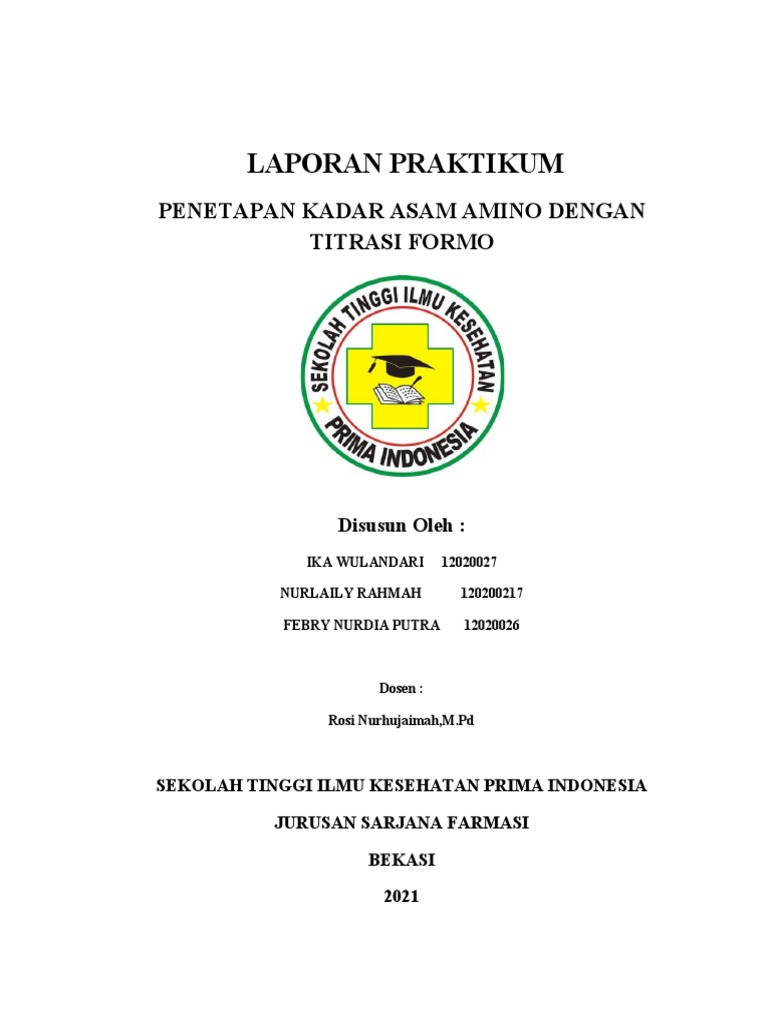 Laprak Biokim ............................................ - 1 | PDF