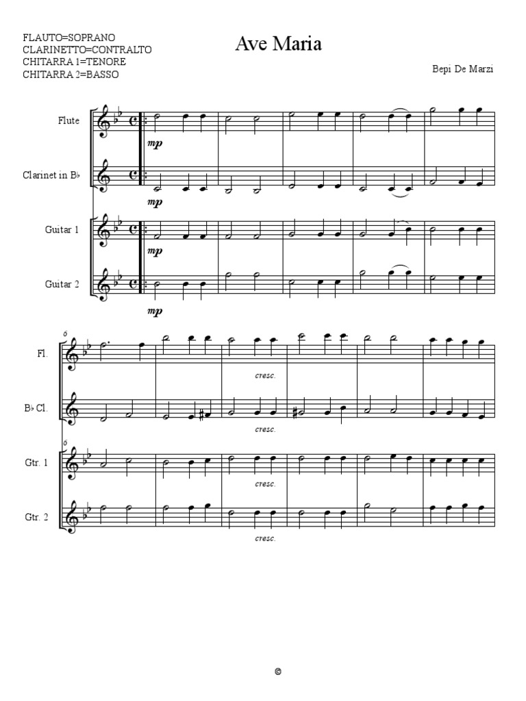 Ave Maria B. de Marzi | PDF