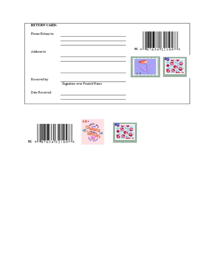 Sample RETURN CARD | PDF