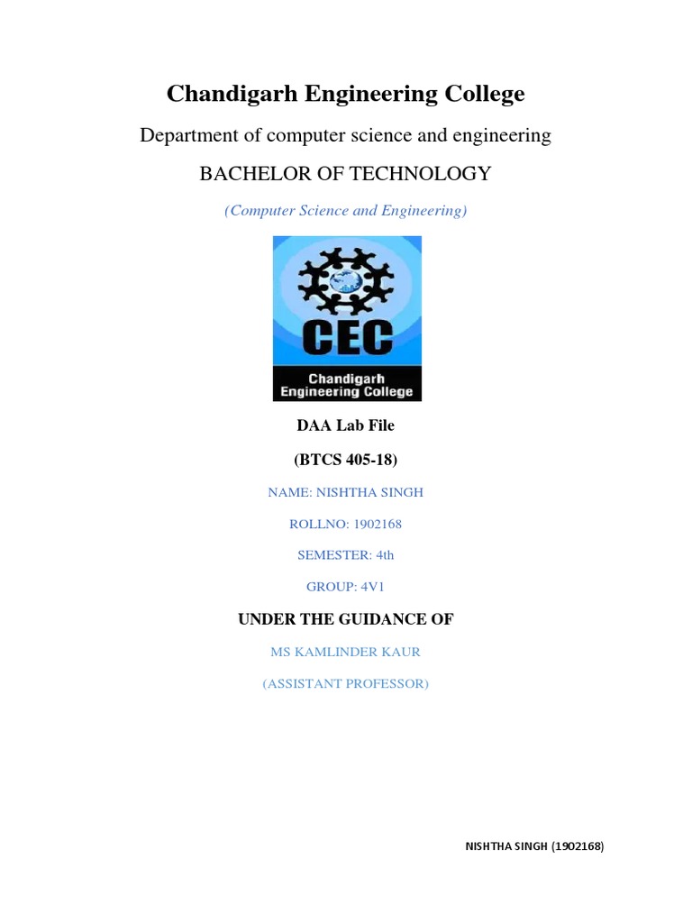 DAA Labfile | PDF | Computing | Computer Programming DAA Labfile | PDF | Computing | Computer Programming