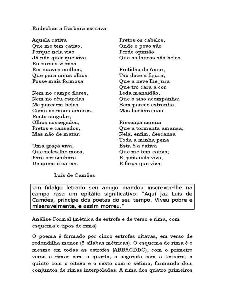 Endechas a Bárbara escrava