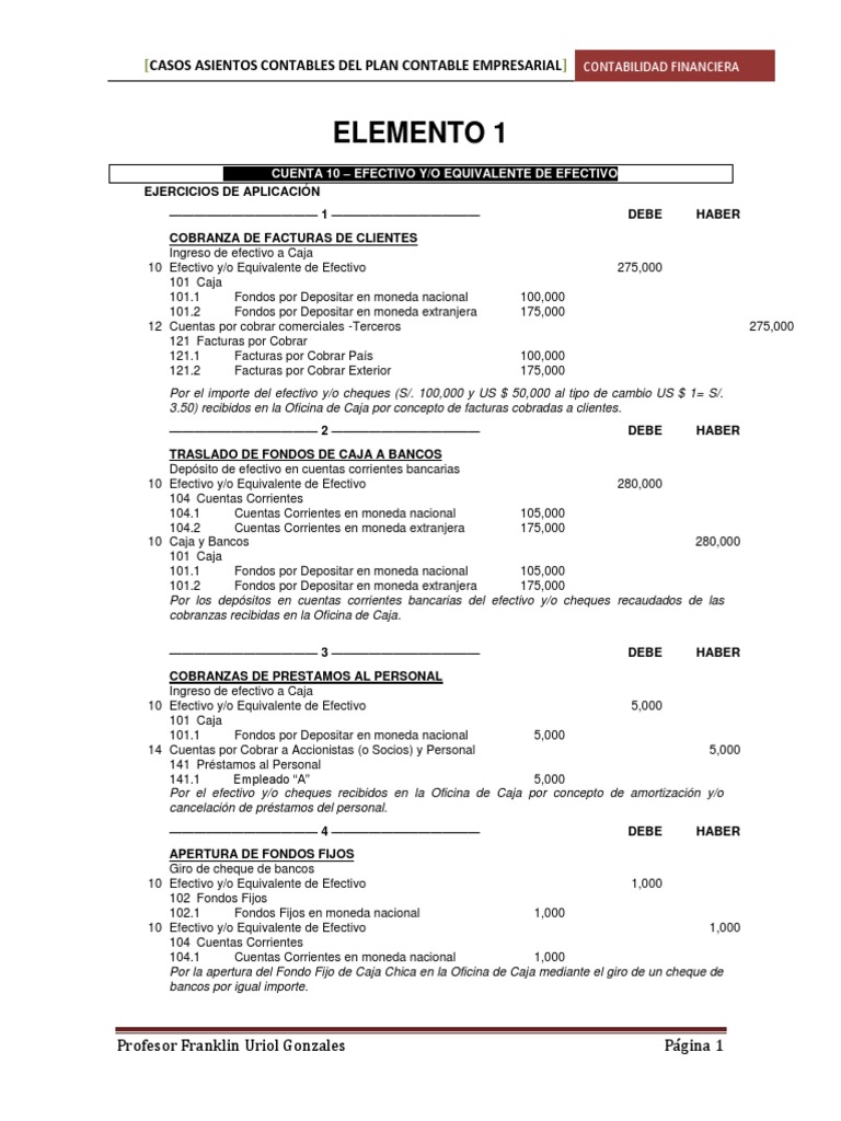 Casos Practicos Asientos Contables | PDF | Devengo | Contabilidad