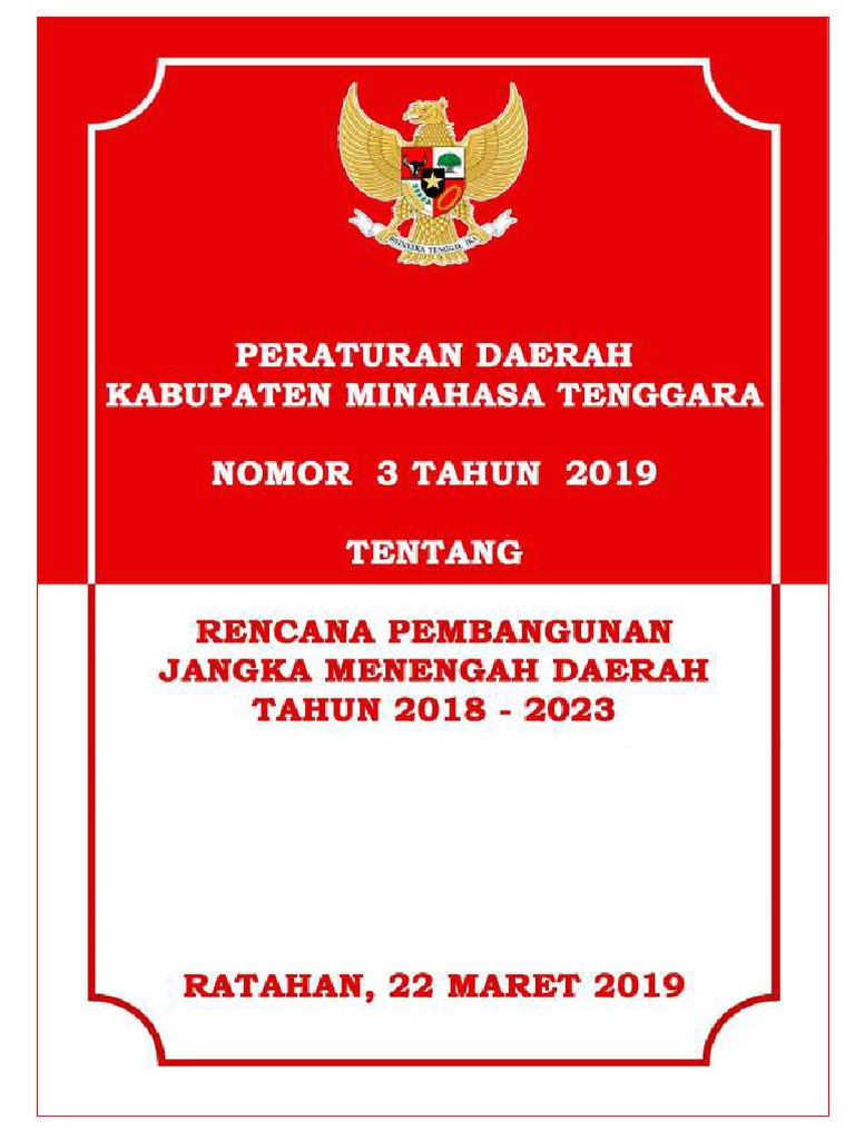 Perda No. 3 Tahun 2019 RPJMD 2018 2023 Mitra | PDF