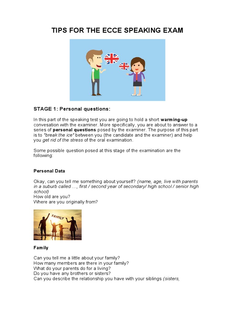 Tips For The Ecce Speaking Exam | PDF | Leisure | Test (Assessment)