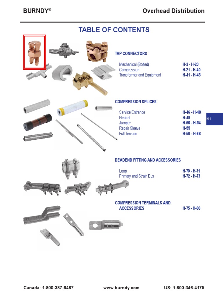 Conectores Burndy | PDF | Electrical Connector | Screw