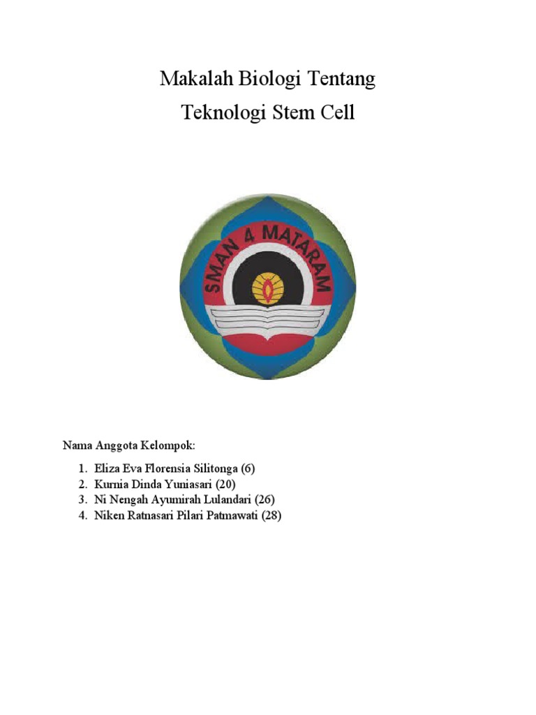 Makalah Biologi Stem Cells (Kak Icha) | PDF