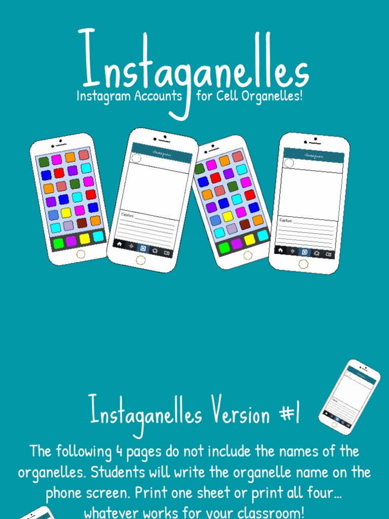 Jonathan Carson - InstaganellesInstagramActivityforCellOrganelles | PDF ...
