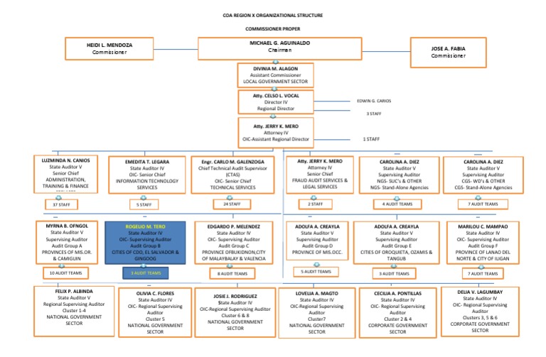An Organizational Chart Depicting the Hierarchical Structure and Key ...