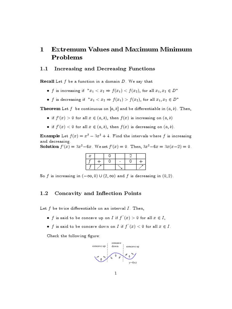 Extremum Values - Eklenmis | Download Free PDF | Maxima And Minima | Area