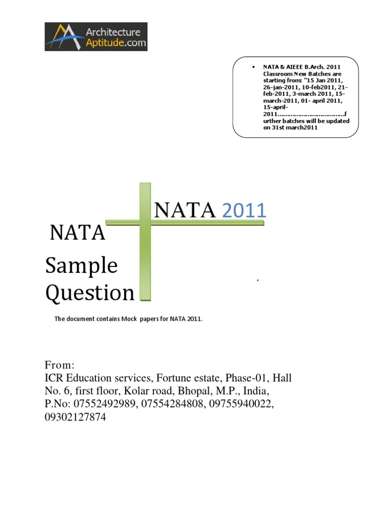 Nata Sample Paper | PDF