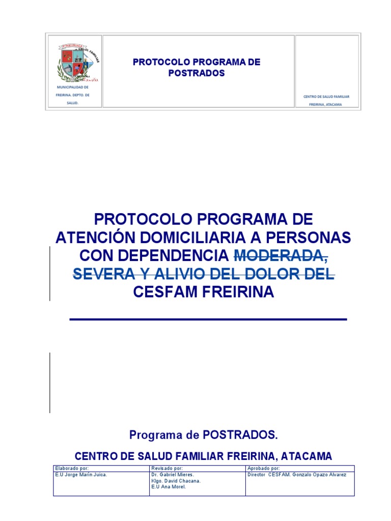 Protocolo y Plan de Trabajo Programa Postrados Corregido 2019 | PDF | Hospital | Invalidez