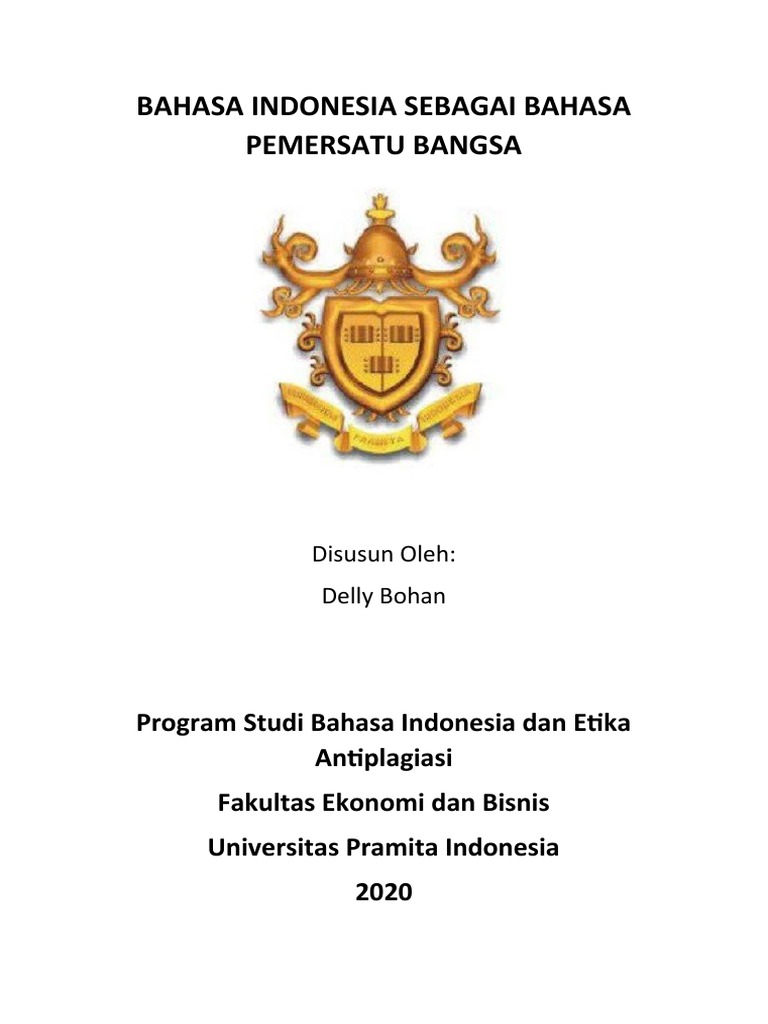 Bahasa Indonesia Sebagai Bahasa Pemersatu Bangsa | PDF