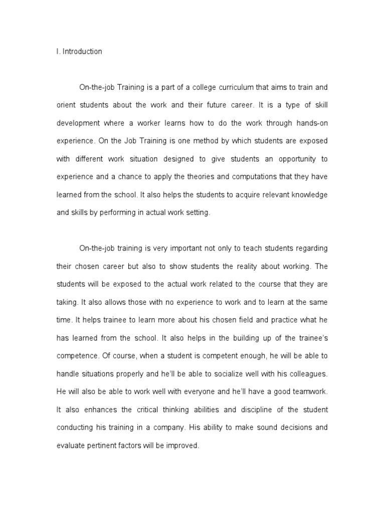 OJT Narrative Report | PDF | Business