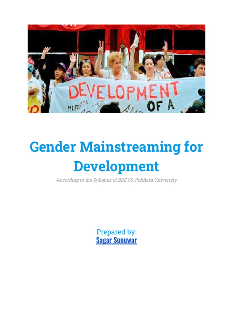 Gender Mainstreaming For Development | PDF | Violence Against Women ...