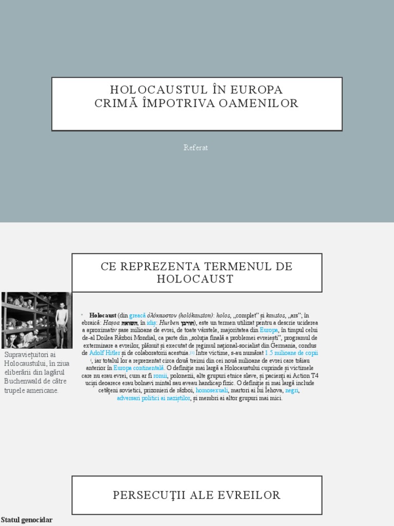Holocaustul in Europa Power Point | PDF