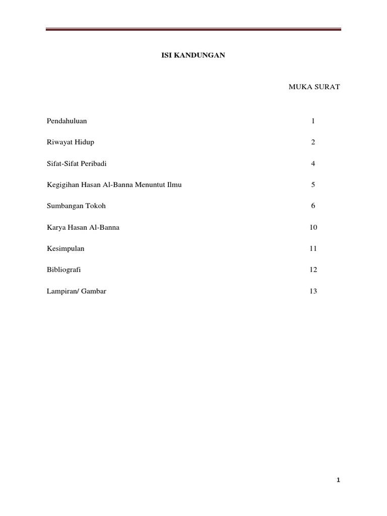 Biografi Hasan Al-Banna dan Keluarga | PDF