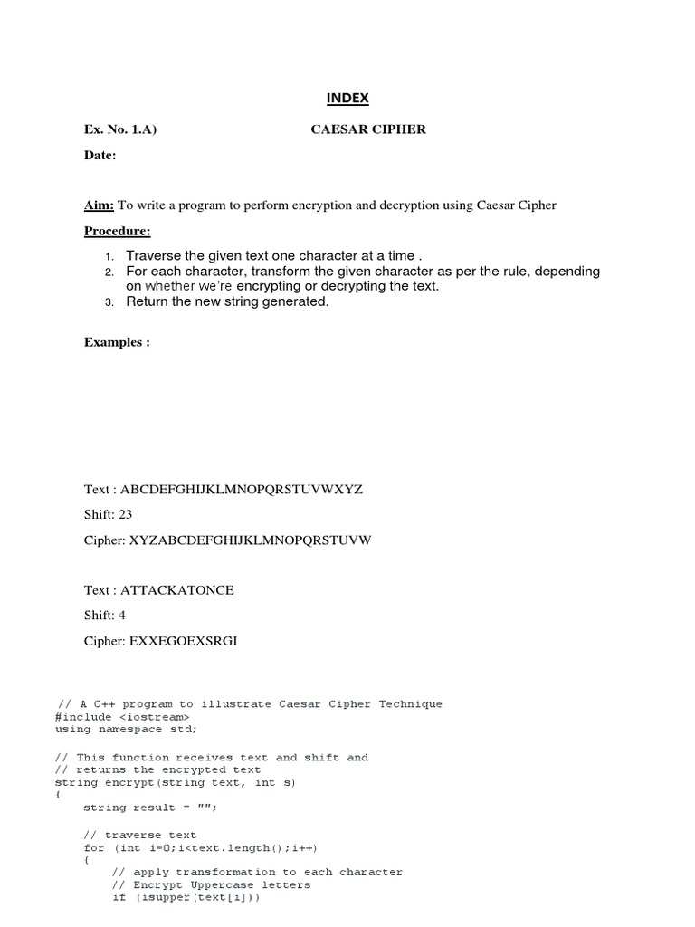 Sec Lab Programs | PDF | Cipher | Cryptography