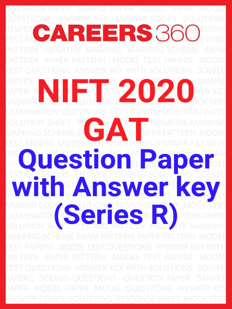 NIFT 2020 Question Paper With Answer Key All Series | PDF