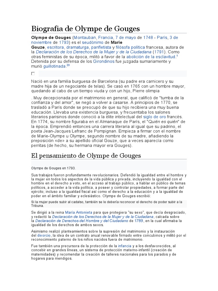 Olympe de Gouges | PDF | Justicia | Crimen y violencia