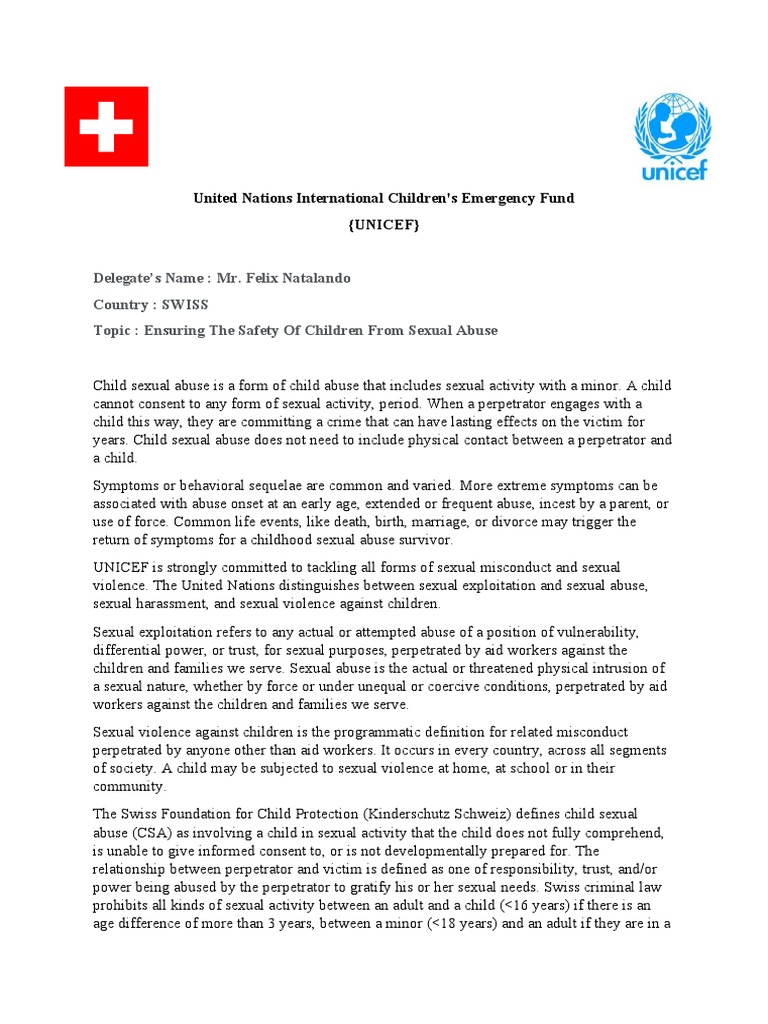 PosPap - Felix Natalando - SWISS Delegate | PDF | Child Sexual Abuse ...