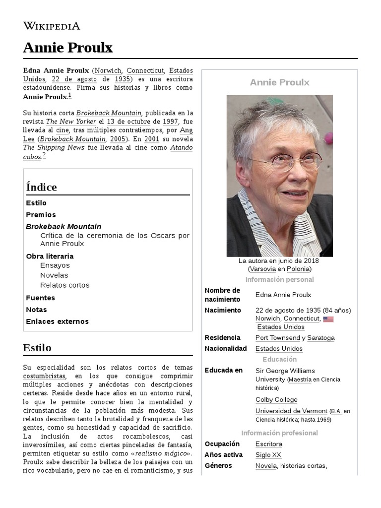 Annie Proulx Es | PDF