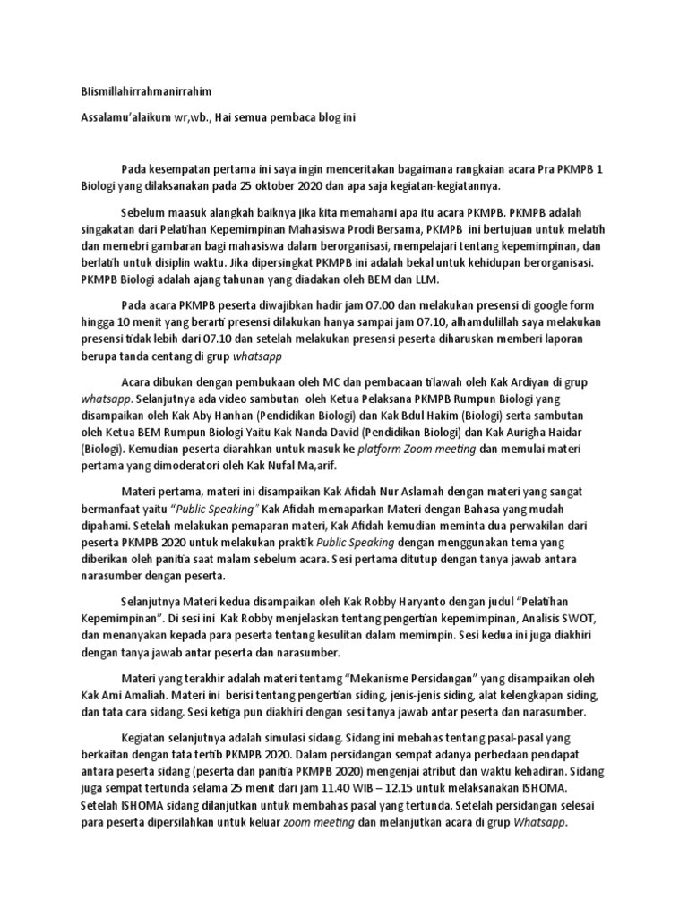 BIismillahirrahmanirrahim | PDF | Karier & Perkembangan | Bisnis