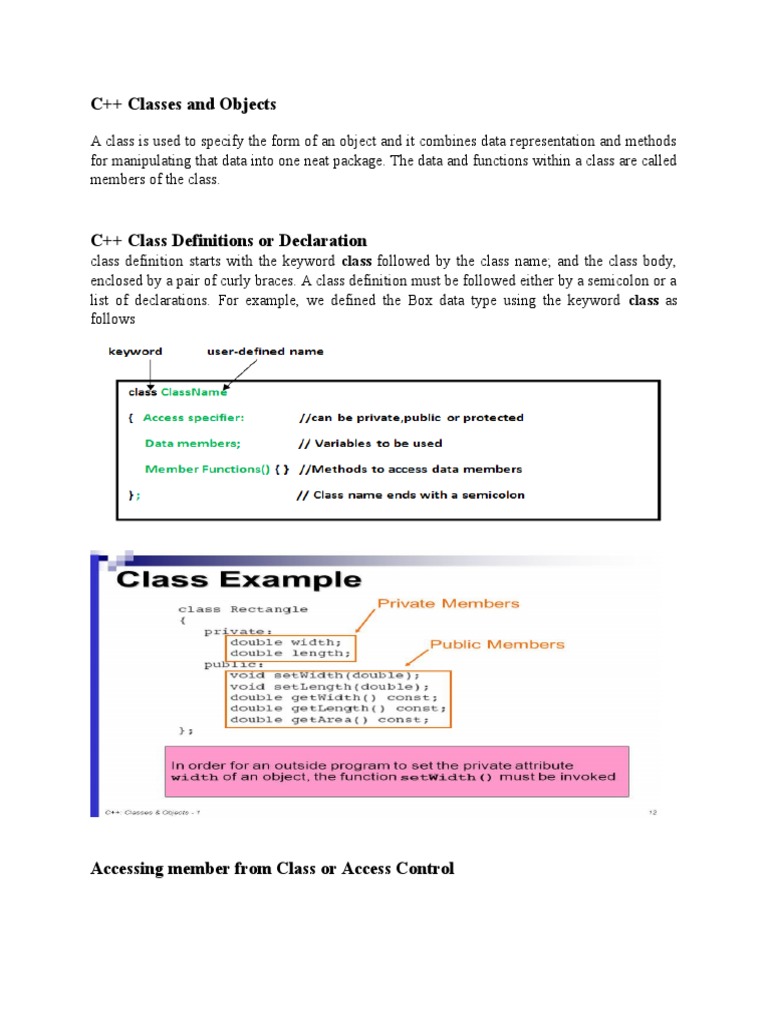 Class and Object | PDF | Class (Computer Programming) | Programming