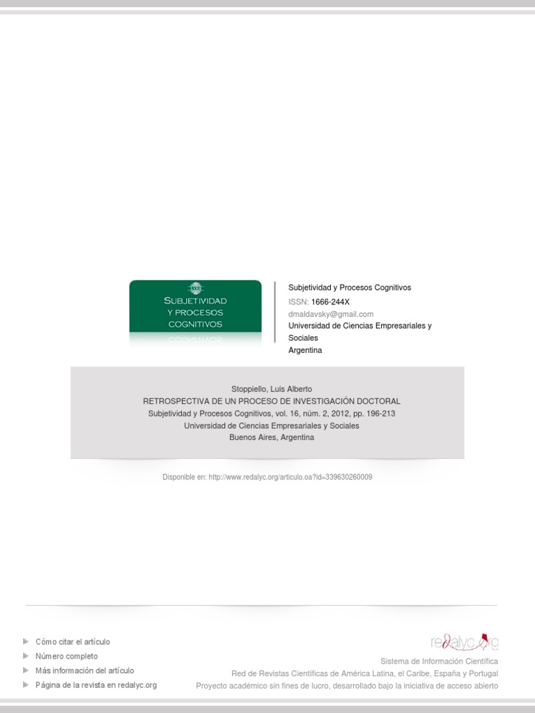 Retrospectiva de Investigación Doctoral | PDF | Validez (Estadísticas ...