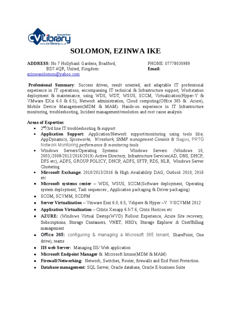 SourceBreaker - EZINWA-SOLOMON-20208819-cv-library | PDF | Microsoft ...