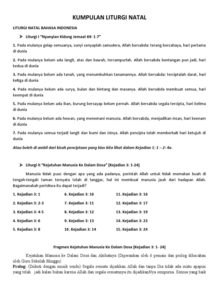 Kumpulan Liturgi Natal | PDF | Agama & Spiritualitas