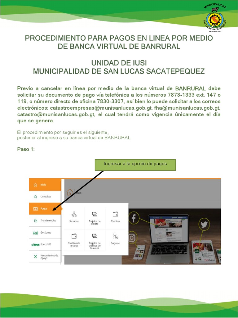 TUTORIAL PAGOS EN LINEA IUSI (Guatemala) | PDF | Informática | Comunicación