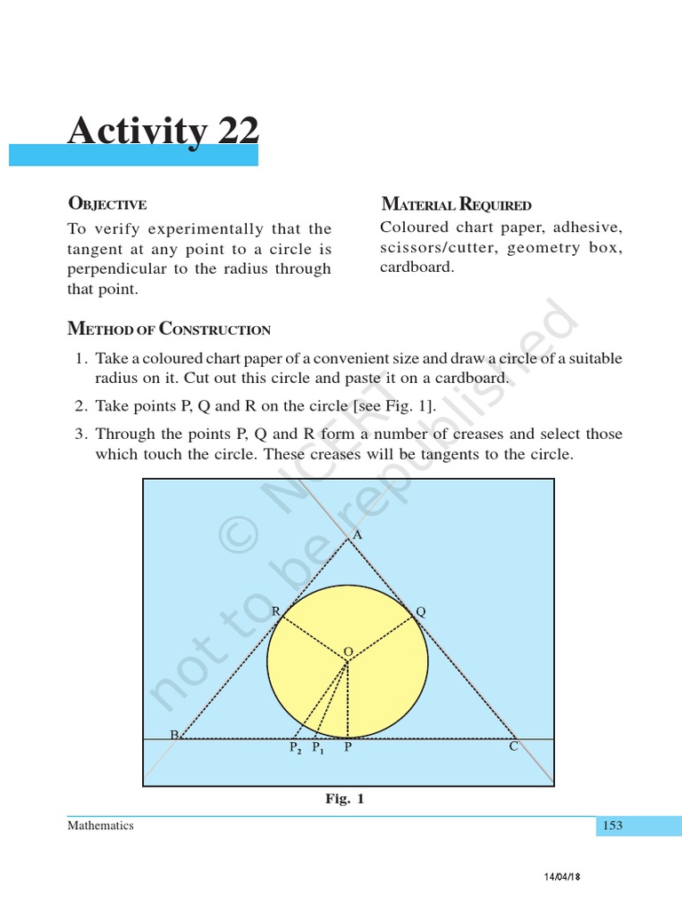 Activities 3 Tangent To A Circle | PDF | Home & Garden