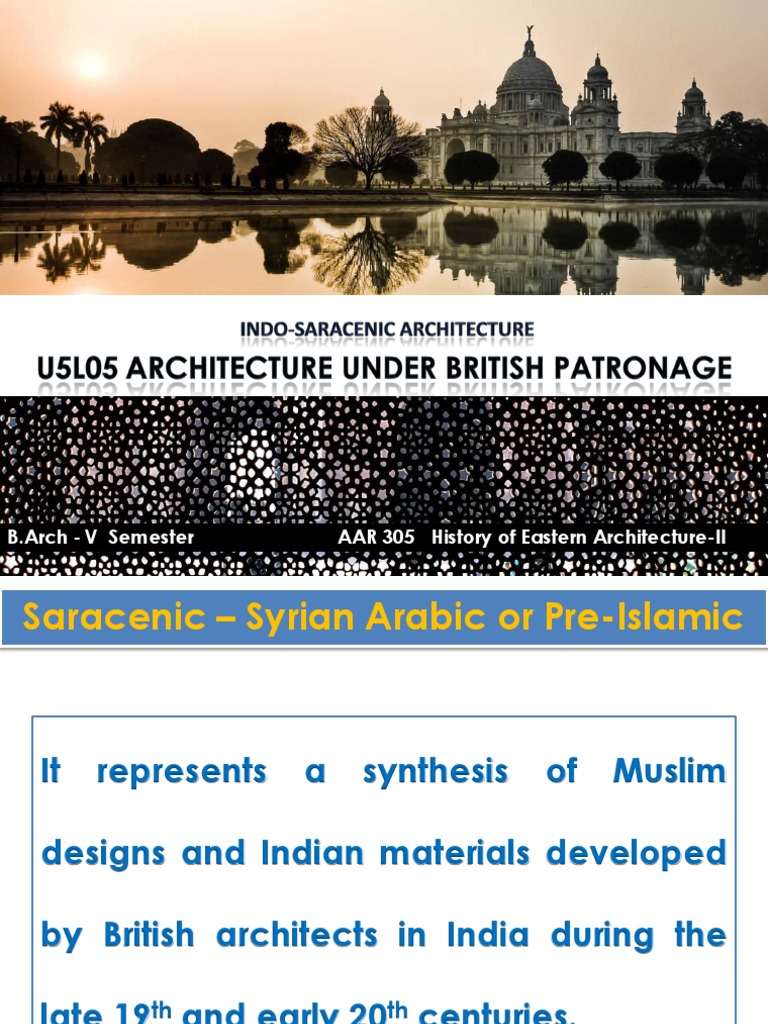 Indo-Saracenic Architecture Overview | PDF | British Raj | British Empire
