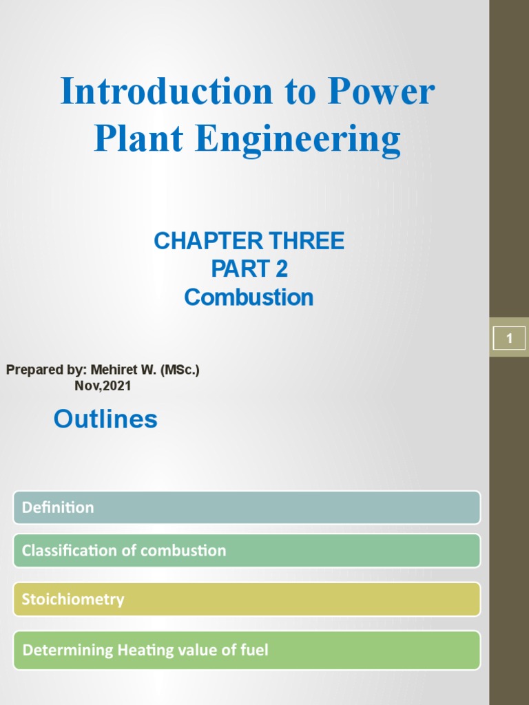 CH03 Power Plant Part 2 | PDF | Combustion | Stoichiometry