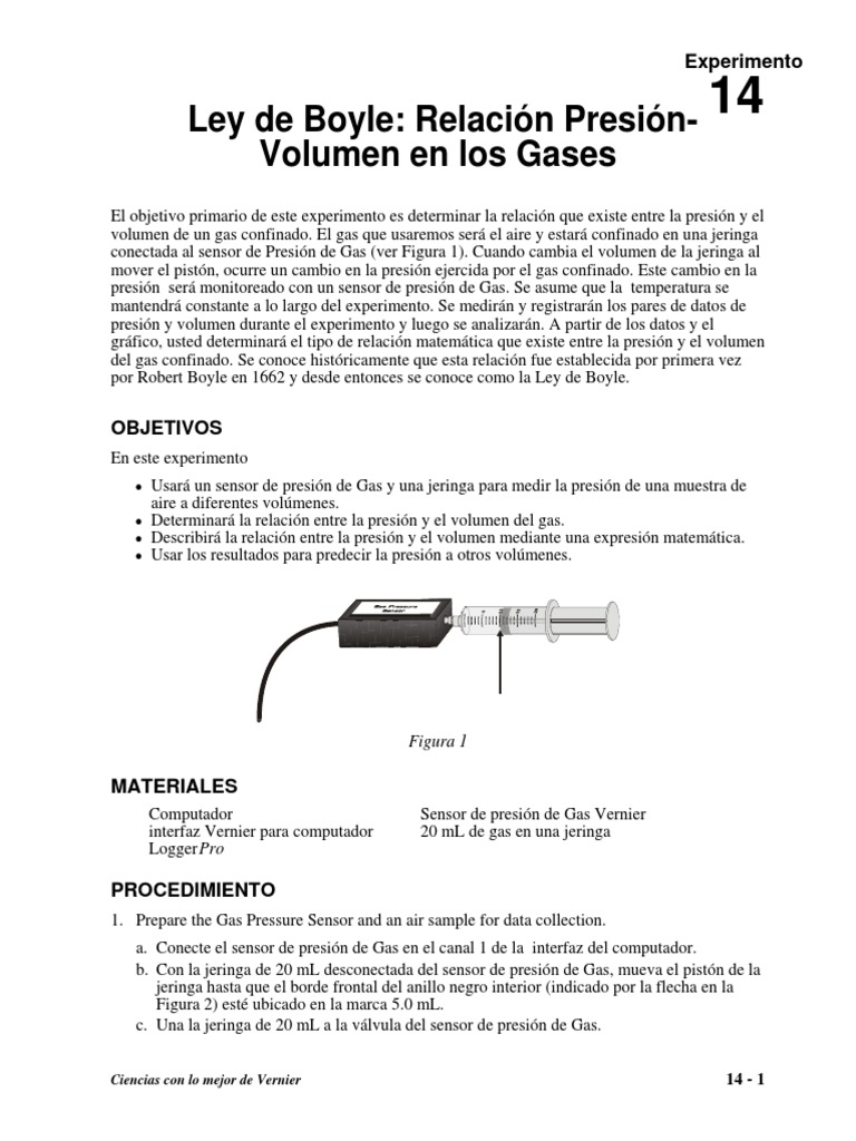 Experimento Ley de Boyle | PDF | Gases | Cantidades fisicas