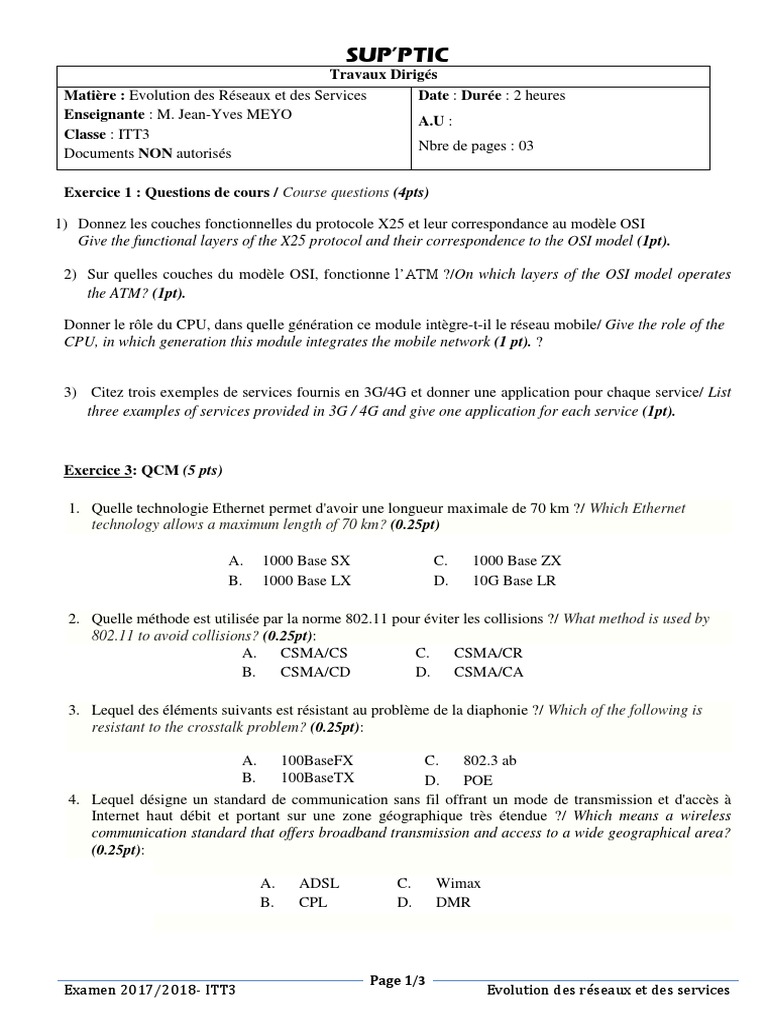 Sup'Ptic | PDF | WiMAX | Mode de Transfert Asynchrone