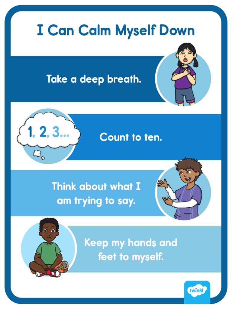 Color I Can Calm Myself Down Prompt Poster | PDF
