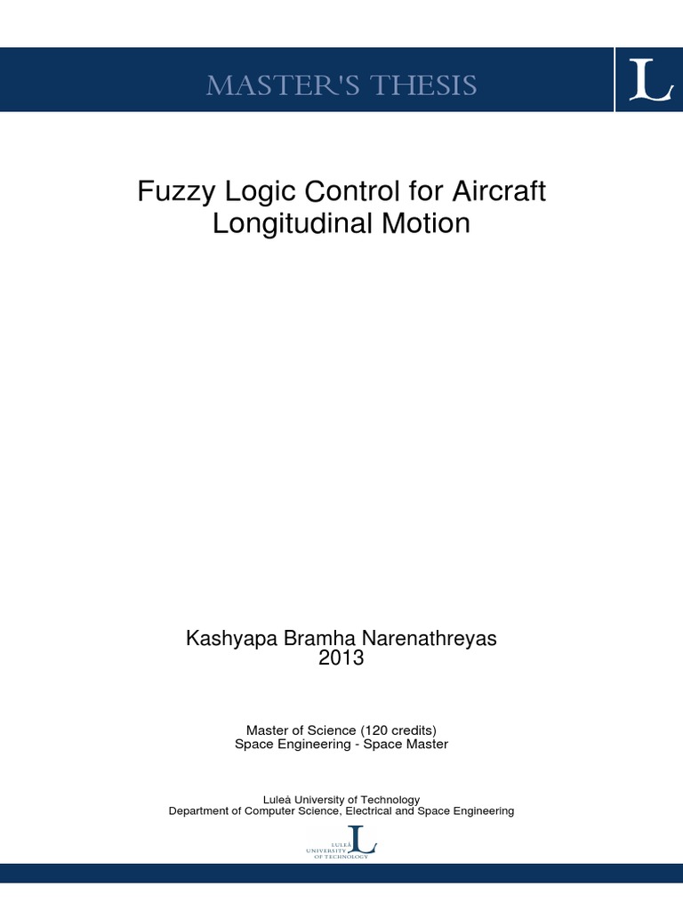 Fuzzy Logic Control For Aircraft | PDF | Control Theory | Flight Dynamics (Fixed Wing Aircraft)