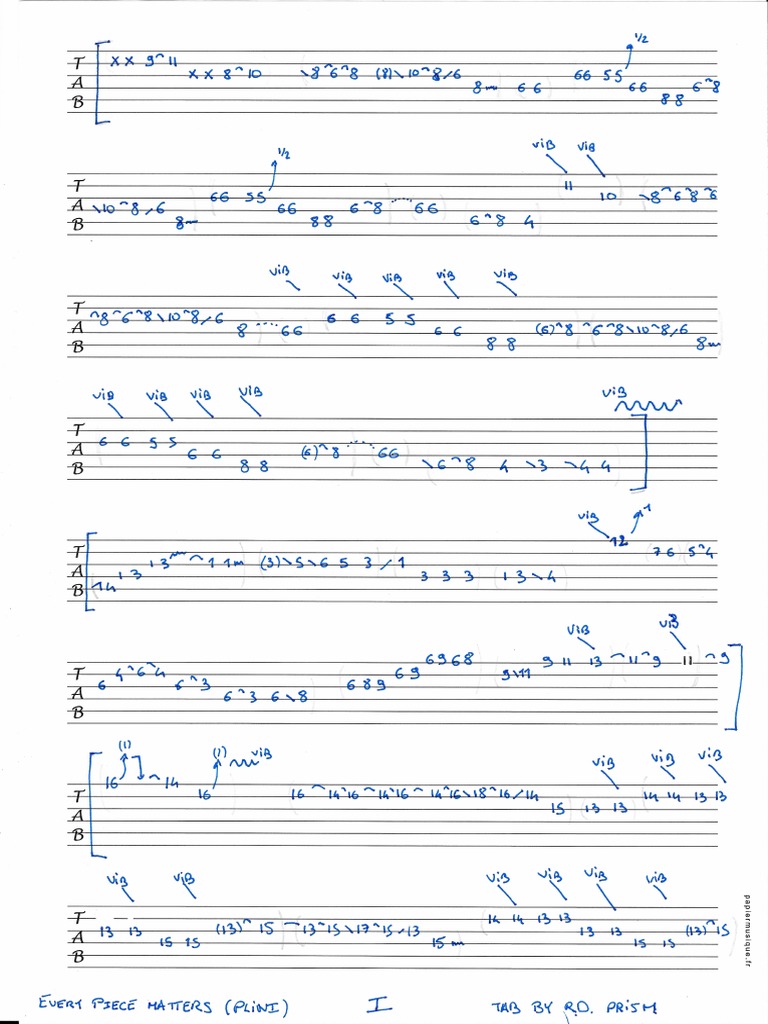 Plini - Every Piece Matters - Guitar Tab | PDF