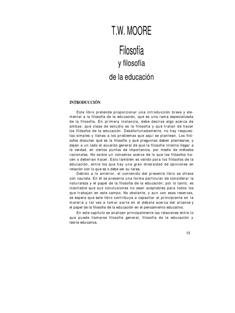 Tema Moore Cap1 Opt | PDF | Teoría | Metafísica