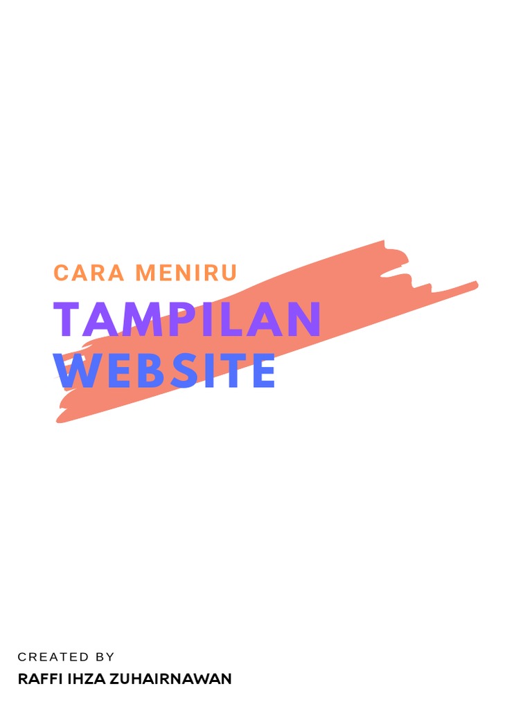 Cara Meniru Tampilan Website Keren | PDF
