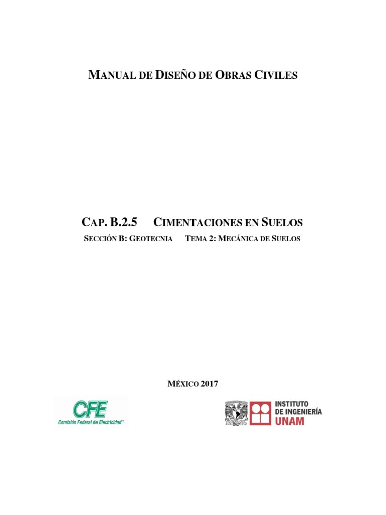 CFE Manual de Diseno de Obras Civil - Gabriel Auvinet Guichard | PDF ...