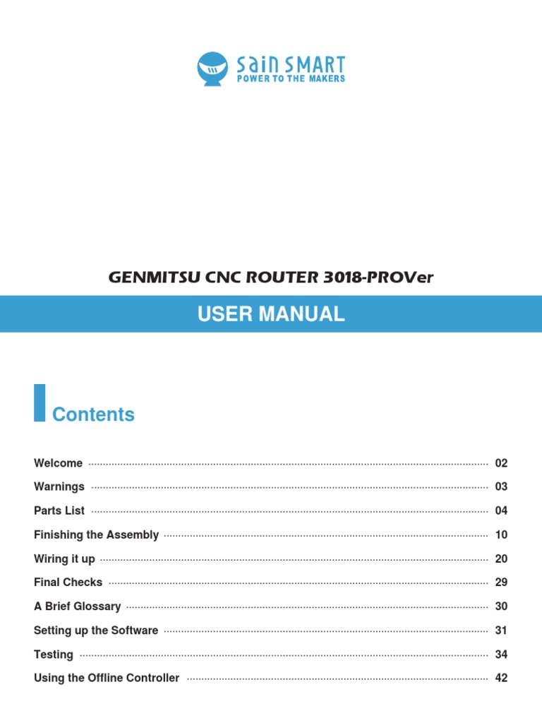 User Manual: Genmitsu CNC Router 3018-Prover | PDF | Screw | Nut (Hardware)