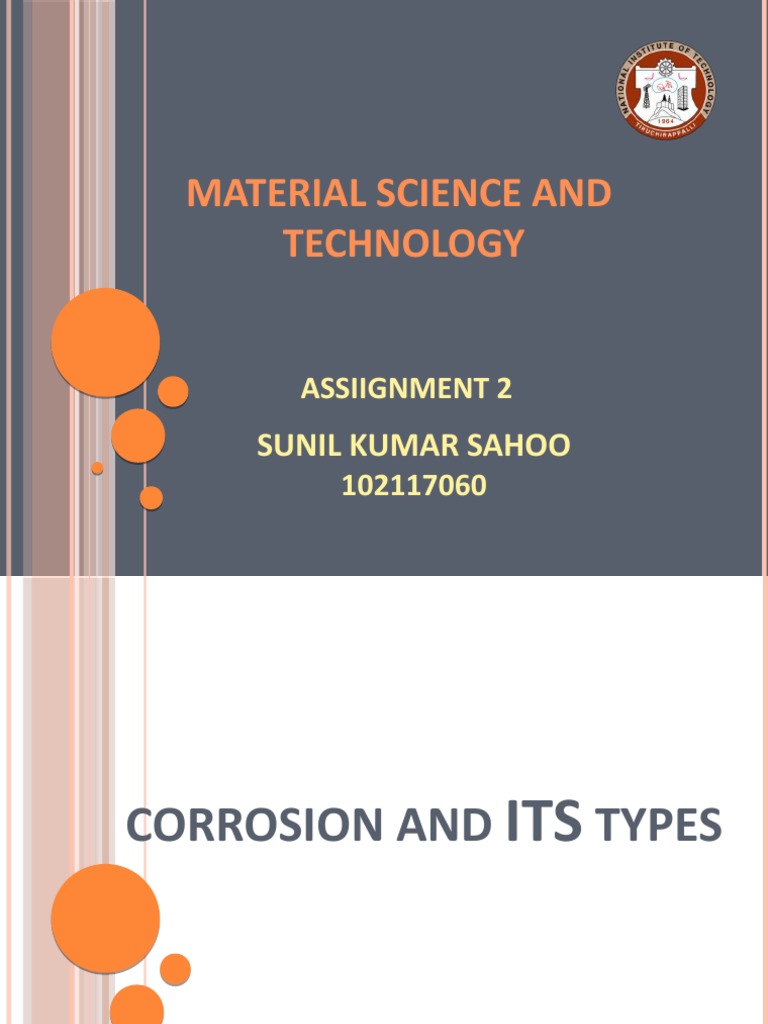 Material Science and Technology: Sunil Kumar Sahoo | PDF | Corrosion ...