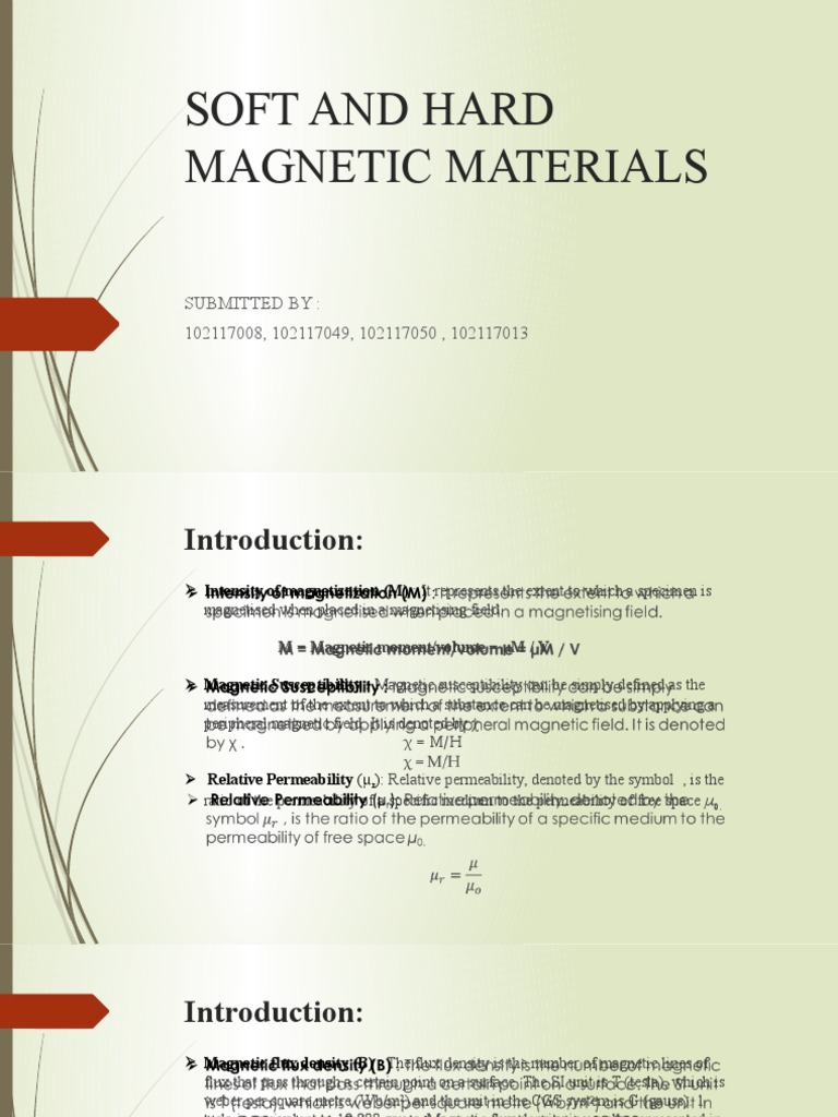 Soft and Hard Magnetic Materials | PDF | Magnet | Ferromagnetism