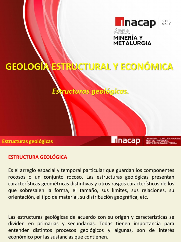 4-Estructuras geológicas | PDF | Roca (geología) | Estrato