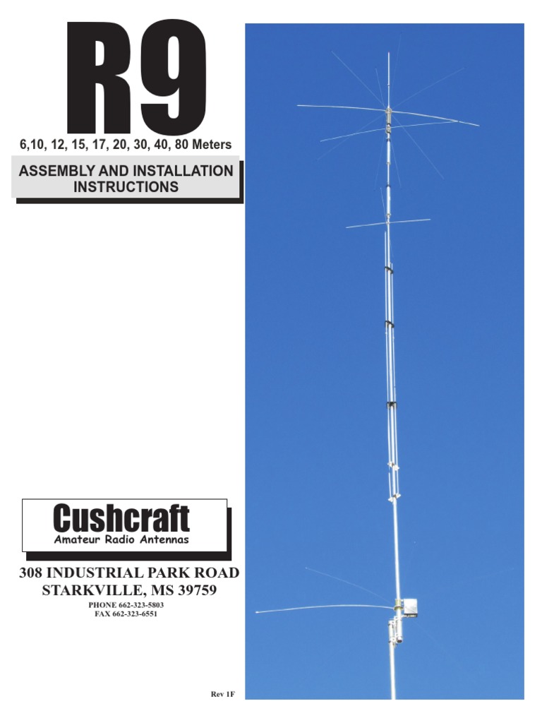 Cushcraft: Assembly and Installation Instructions | PDF | Screw | Manufactured Goods
