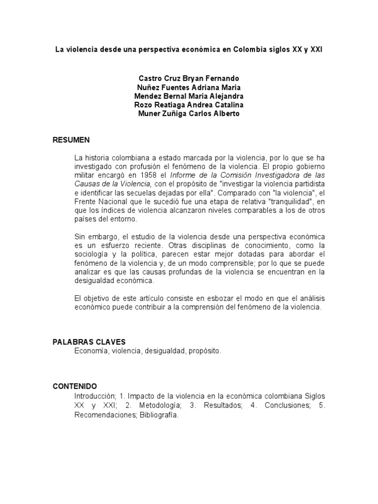 Tercera Entrega Introduccion Economia Colombiana | PDF | Colombia ... Tercera Entrega Introduccion Economia Colombiana | PDF | Colombia ...