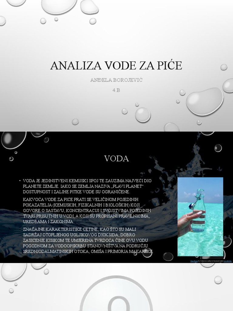 Analiza Vode Za Piće | PDF